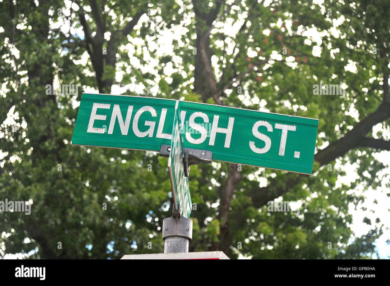 A sign for English St in London, Ontario in Canada Stock Photo - Alamy