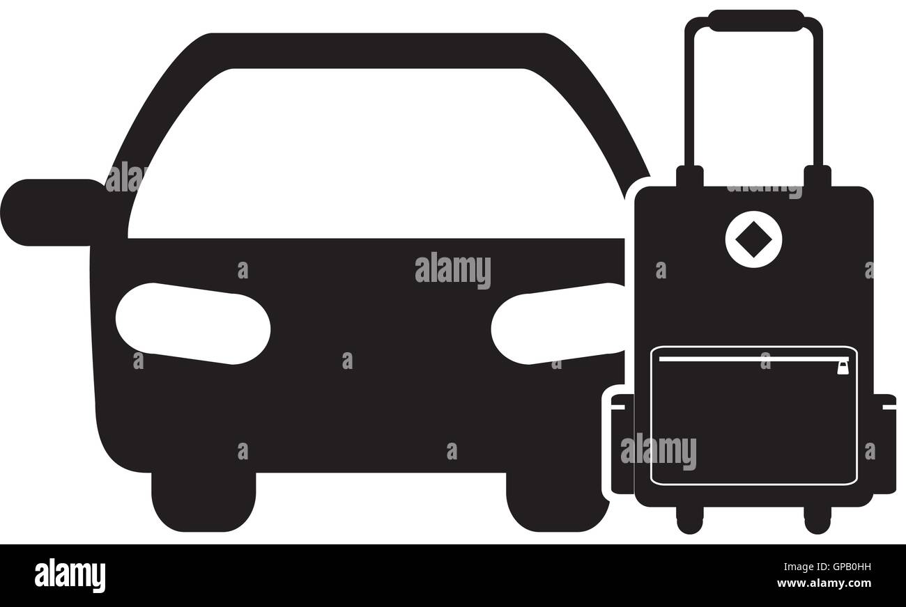 car and suitcase icon Stock Vector Image & Art - Alamy