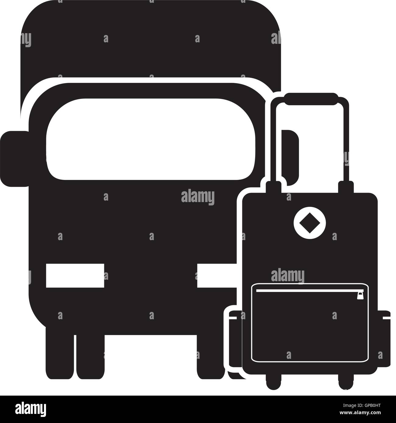 Suitcase trailer Stock Vector Images - Alamy