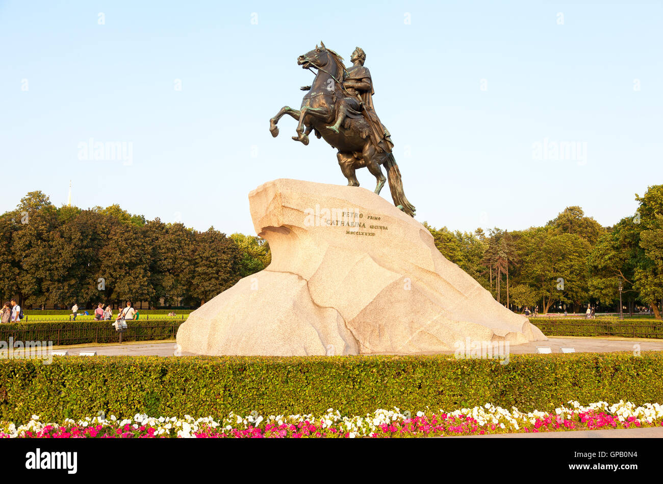 The equestrian statue of Peter the Great (Bronze Horseman) in the ...