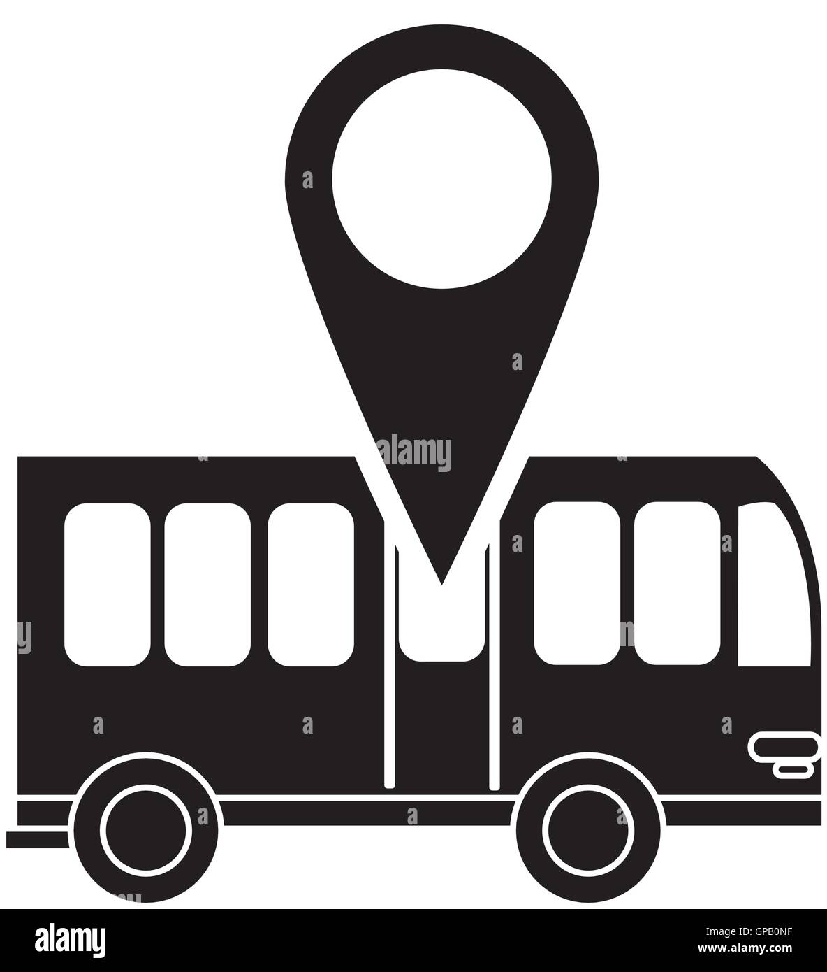Bus stop point Stock Vector Images - Alamy