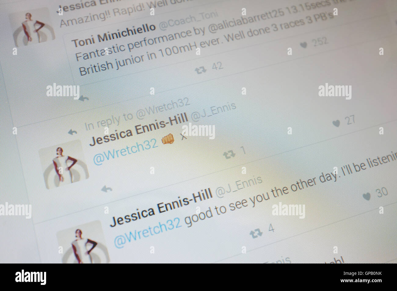 Twitter jessica ennis hill hi-res stock photography and images - Alamy