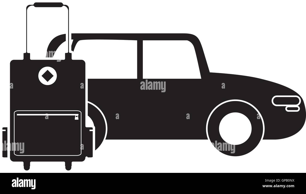 car and suitcase icon Stock Vector Image & Art - Alamy