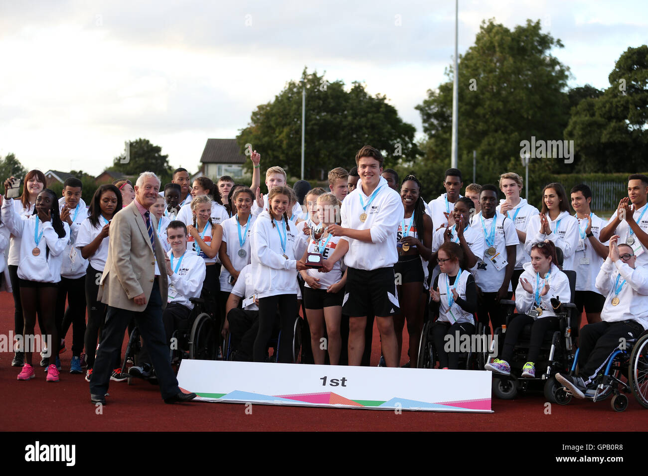England South East win the overall best team during the Athletics on ...