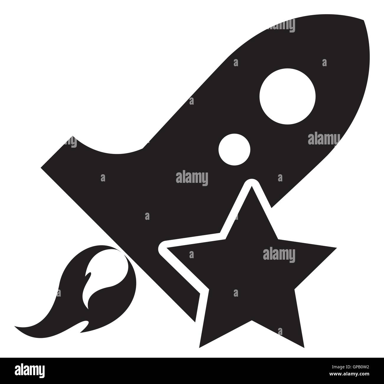 rocket and star icon Stock Vector Image & Art - Alamy