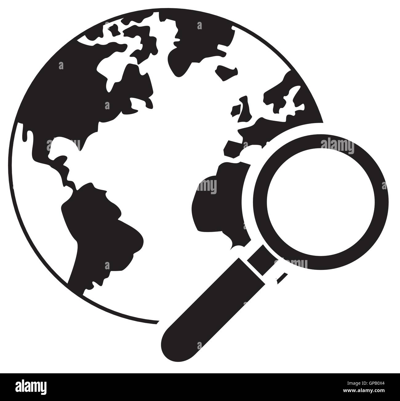 Globe focus europe Stock Vector Images - Alamy