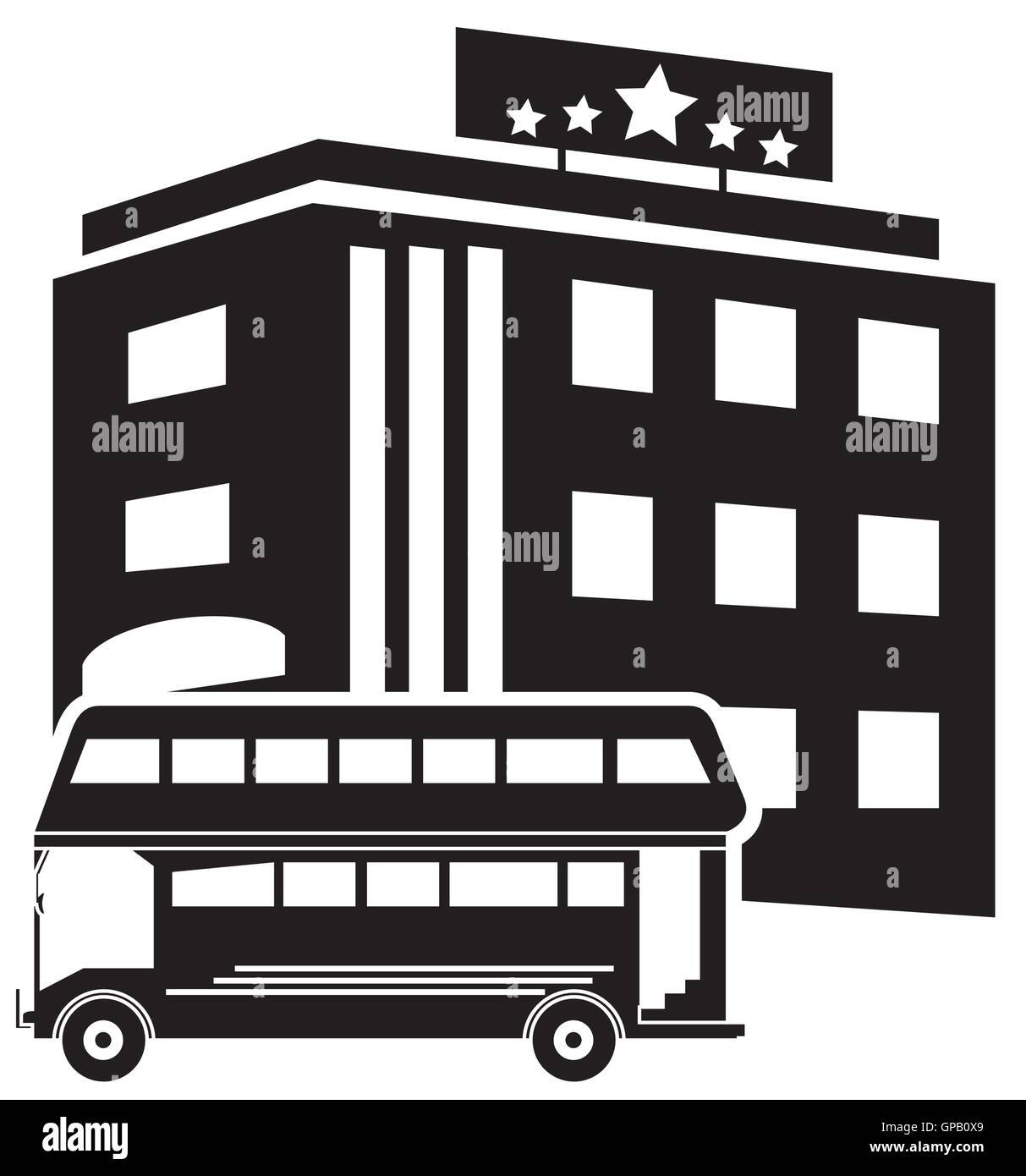 bus and hotel icon Stock Vector Image & Art - Alamy