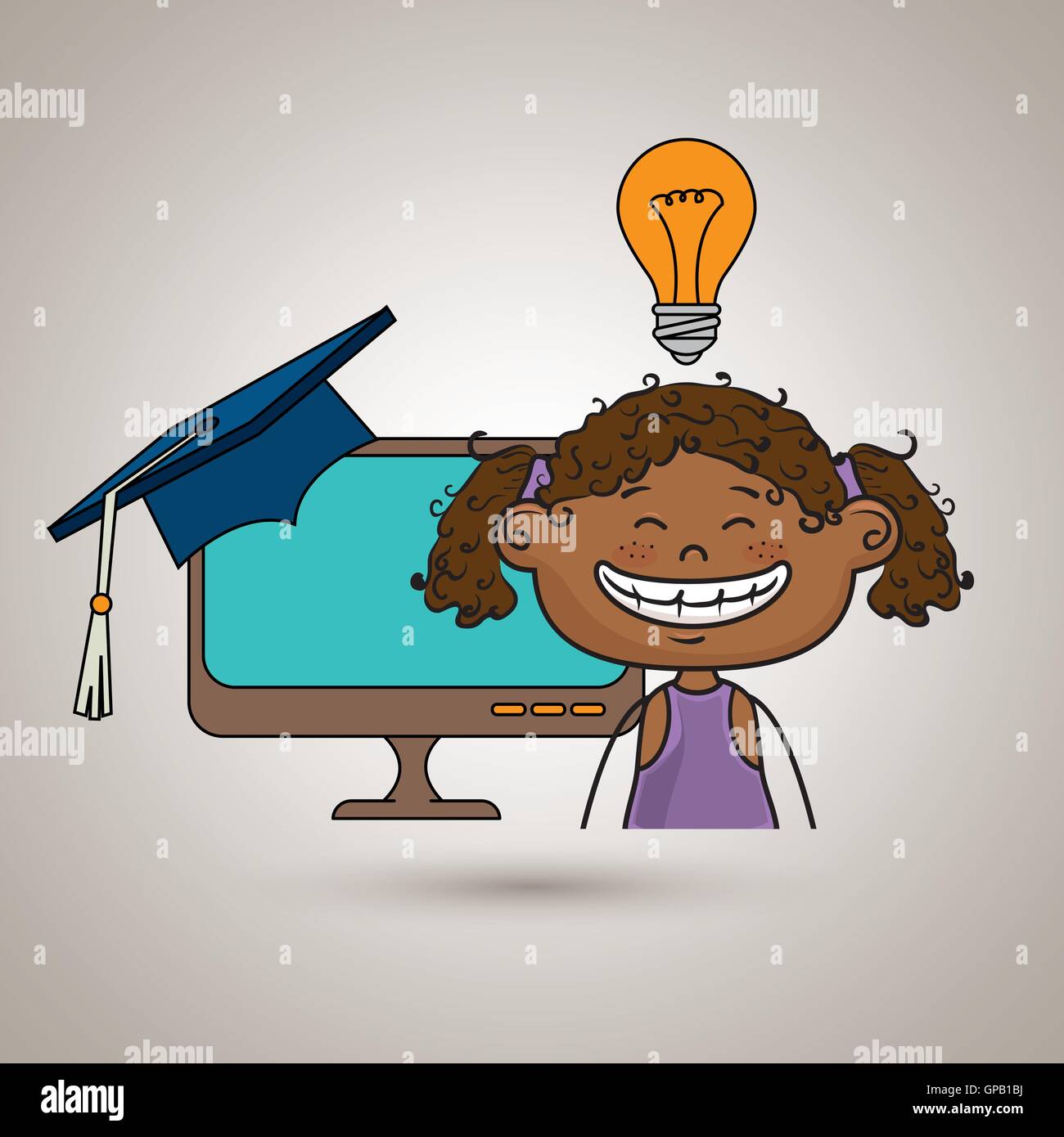 girl student laptop idea graduation Stock Vector Image & Art - Alamy