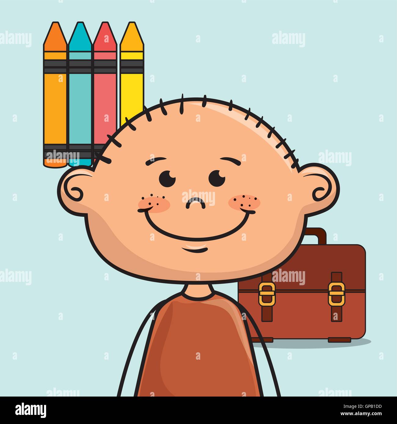 boy student colors school baggage Stock Vector Image & Art - Alamy