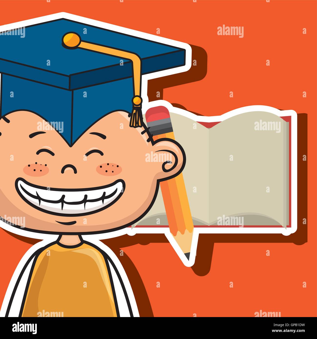 student boy notebook pencil Stock Vector Image & Art - Alamy