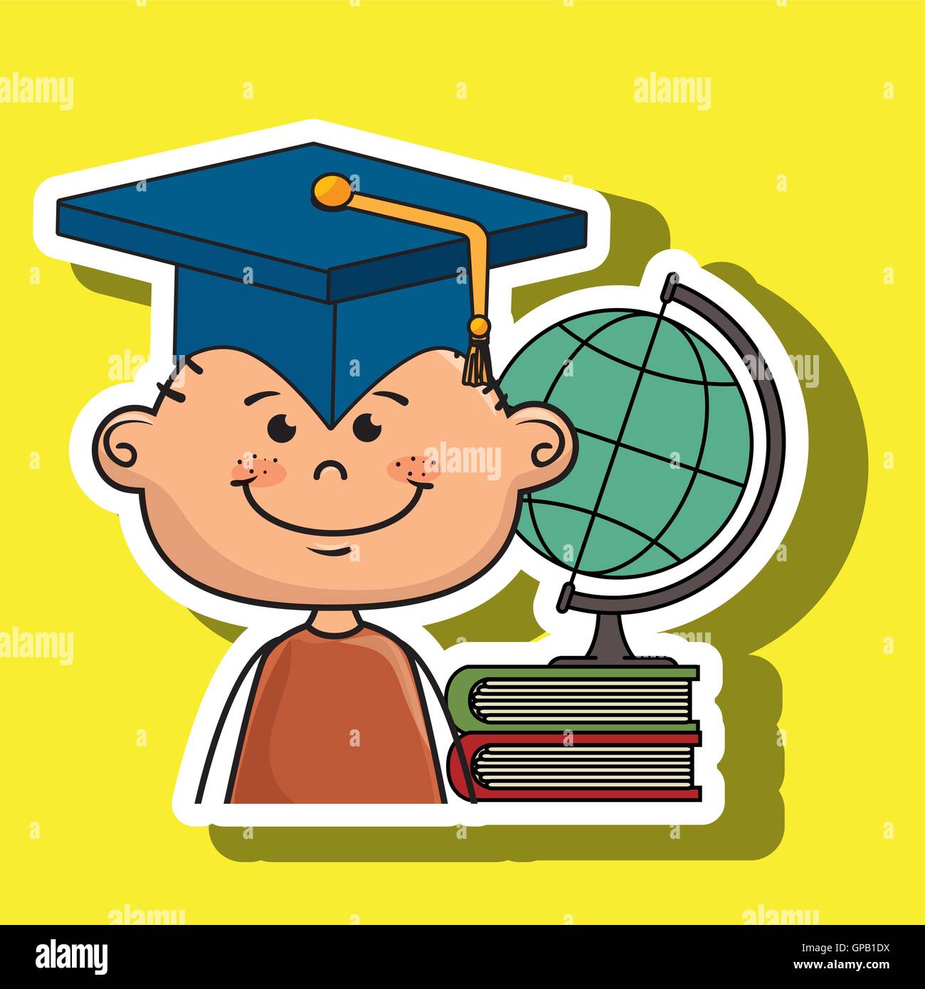 student boy world map book Stock Vector Image & Art - Alamy