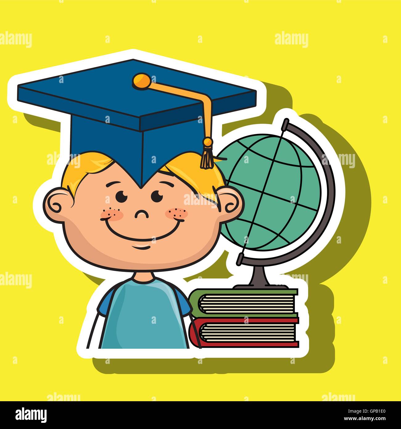 student boy world map book Stock Vector Image & Art - Alamy