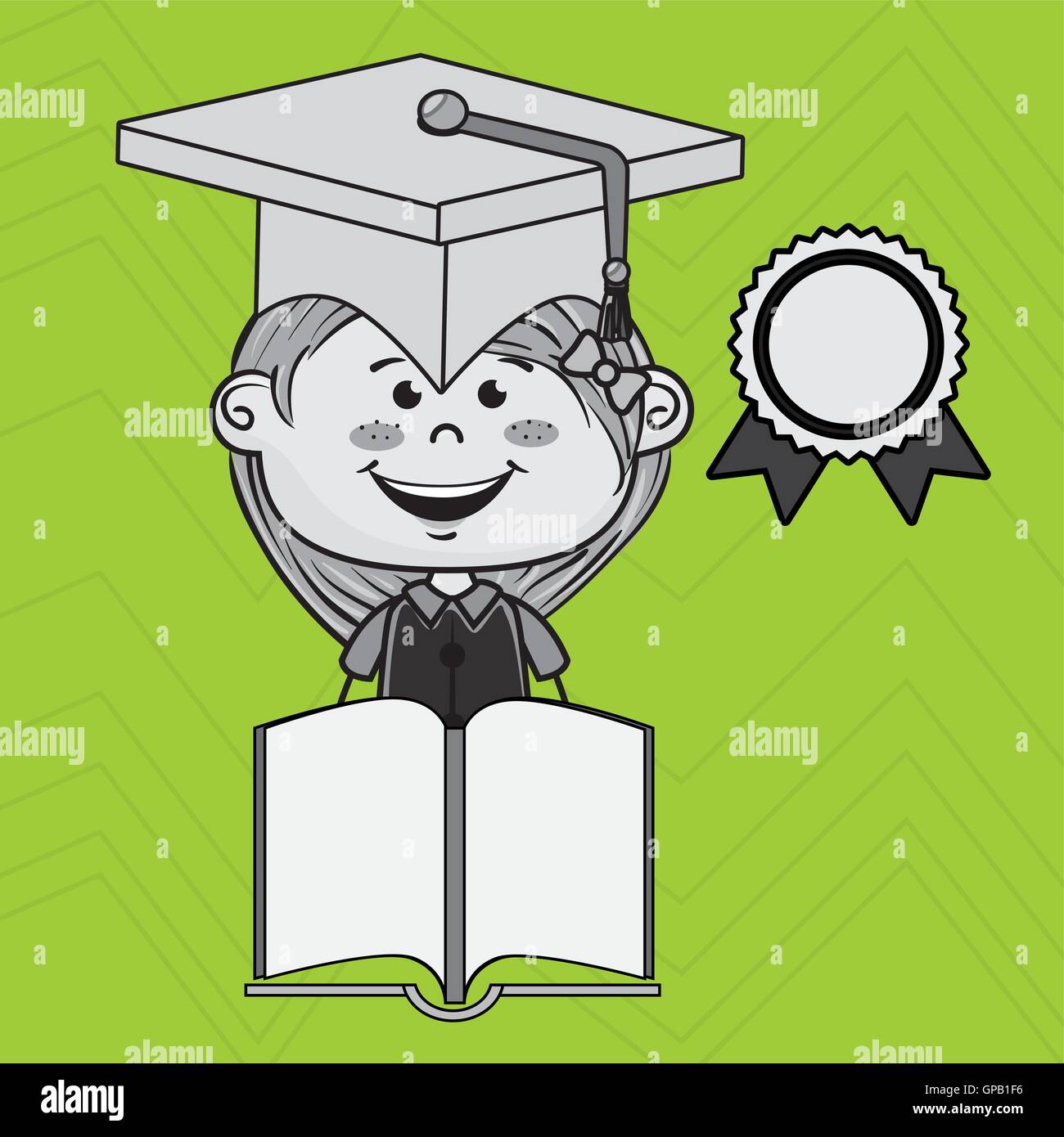 girl student book cap Stock Vector Image & Art - Alamy