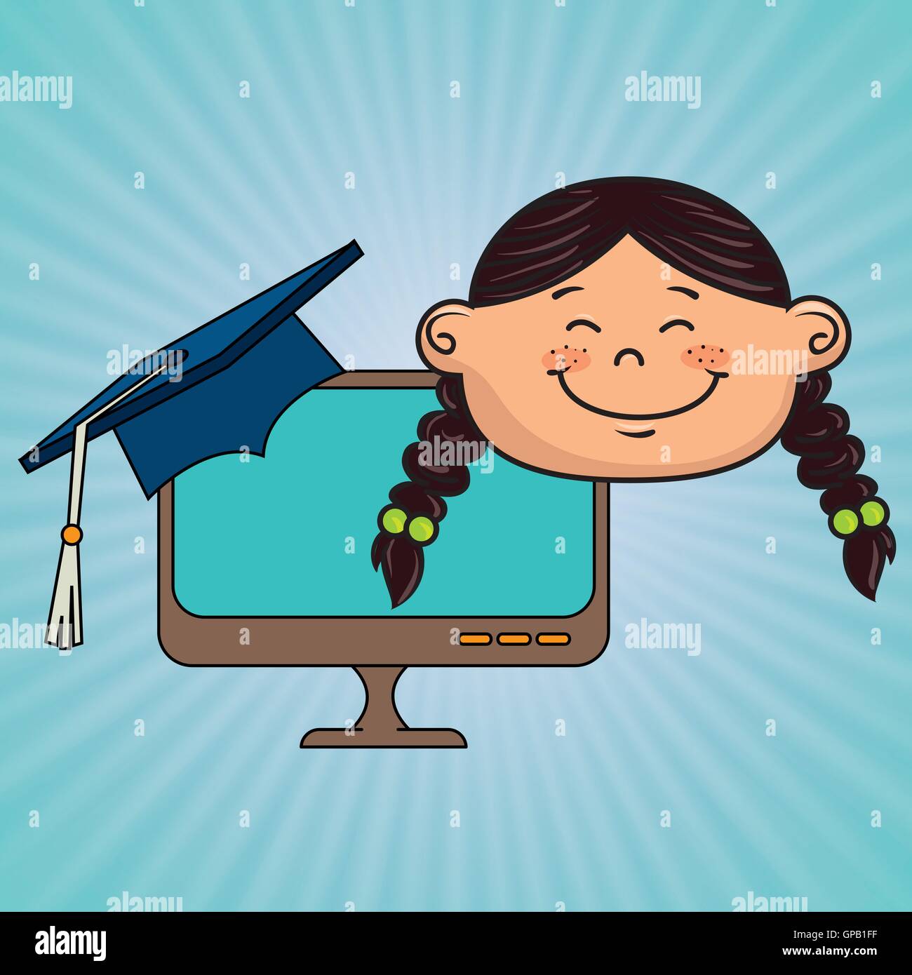 girl student laptop idea graduation Stock Vector Image & Art - Alamy
