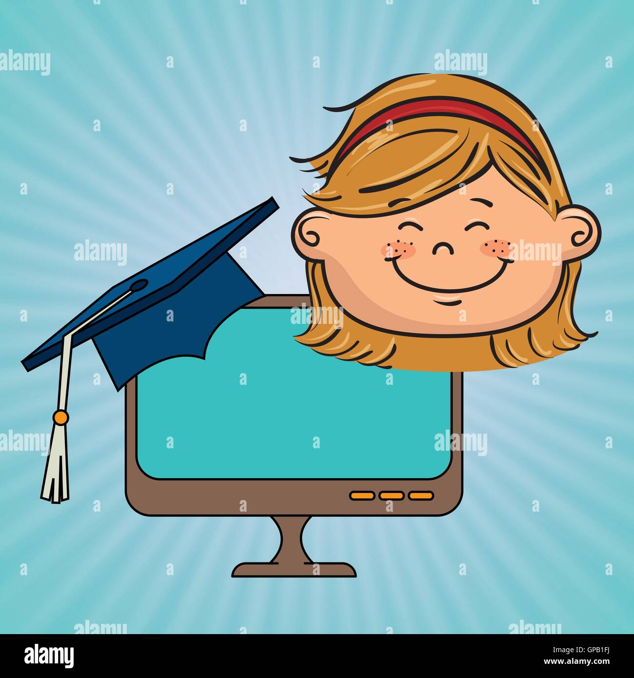 girl student laptop idea graduation Stock Vector Image & Art - Alamy