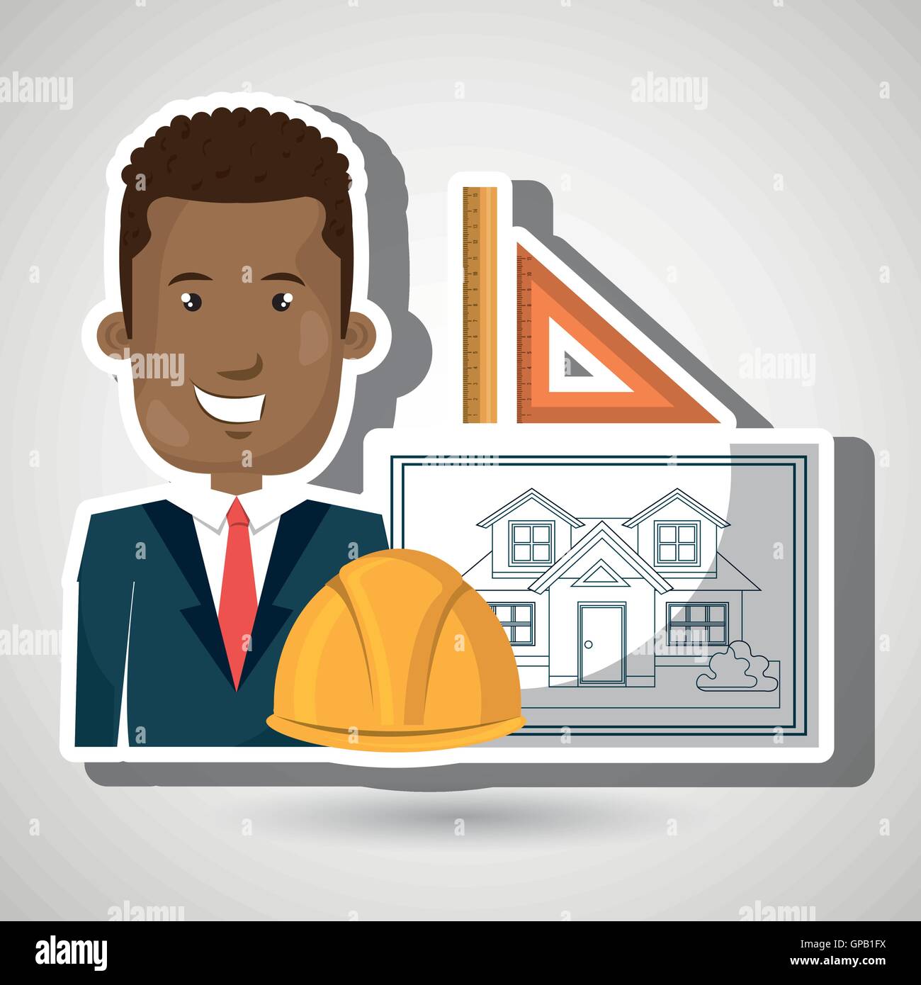 man architect tools Stock Vector Image & Art - Alamy