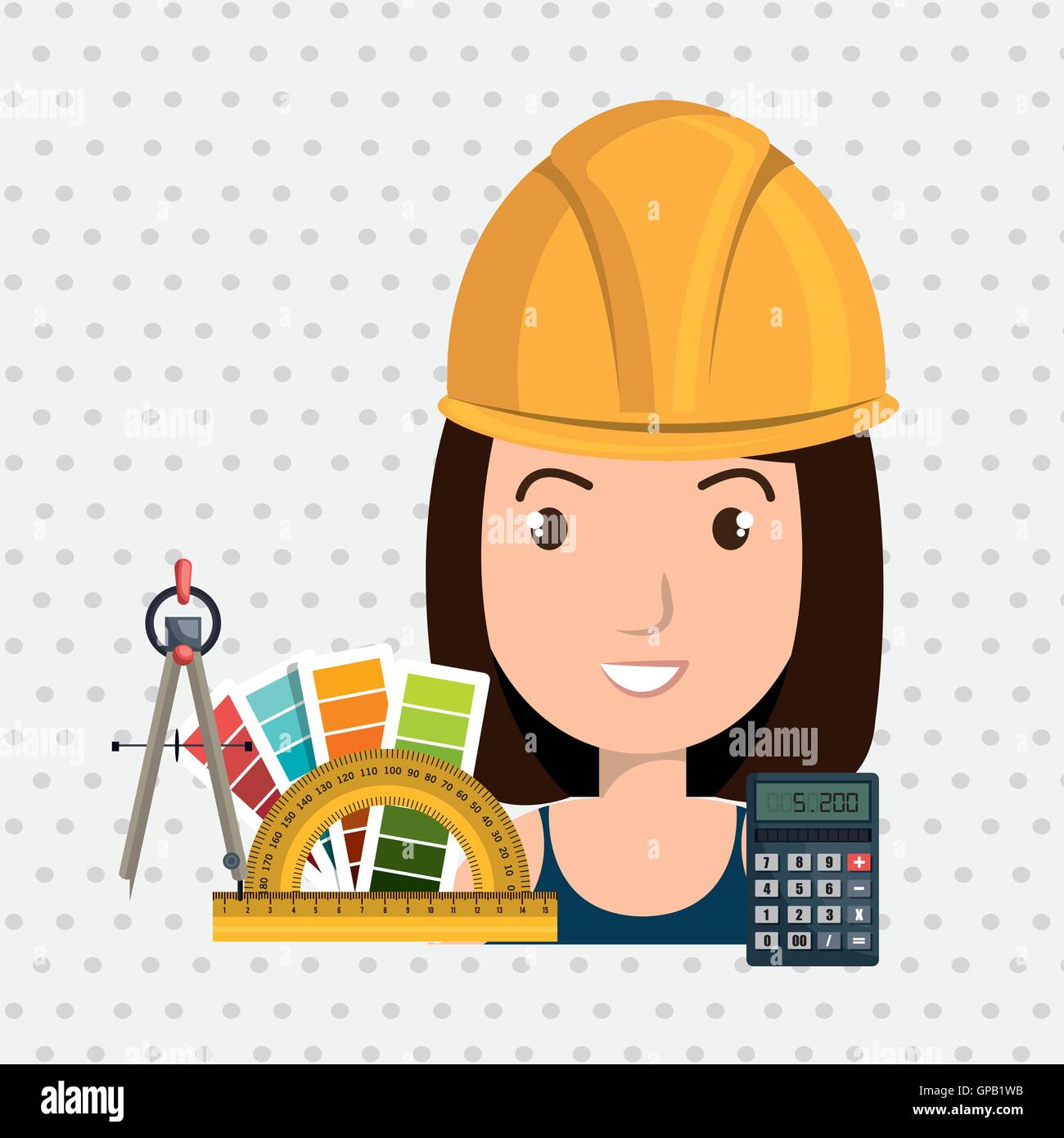 architect woman tools icons Stock Vector Image & Art - Alamy