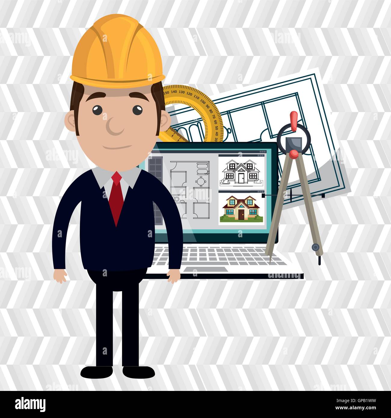 Architectural drawing work tools Stock Vector Images - Alamy