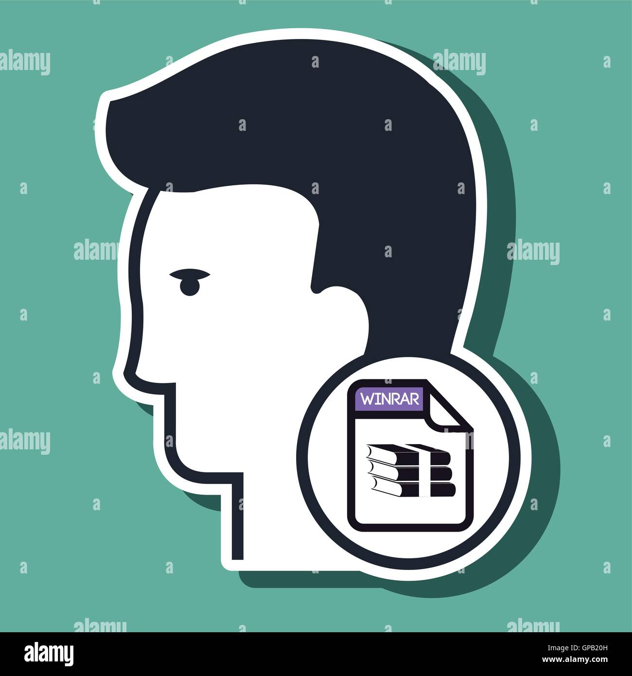 silhouette winzip icon Stock Vector Image & Art - Alamy