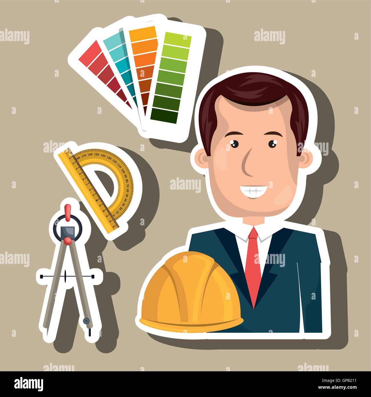 architect tool man work Stock Vector Image & Art - Alamy