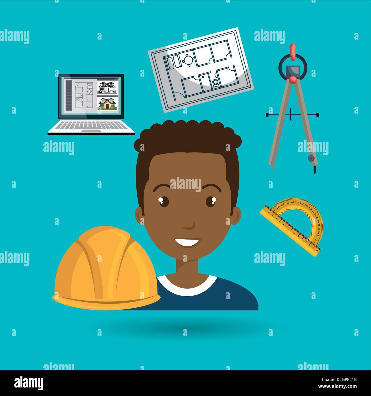 Architectural drawing work tools Stock Vector Images - Alamy