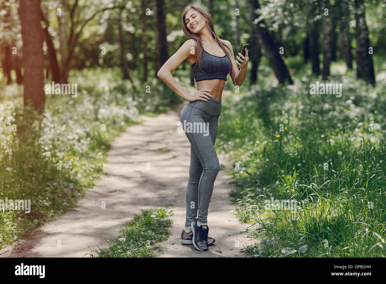 beautiful sporty girl Stock Photo - Alamy