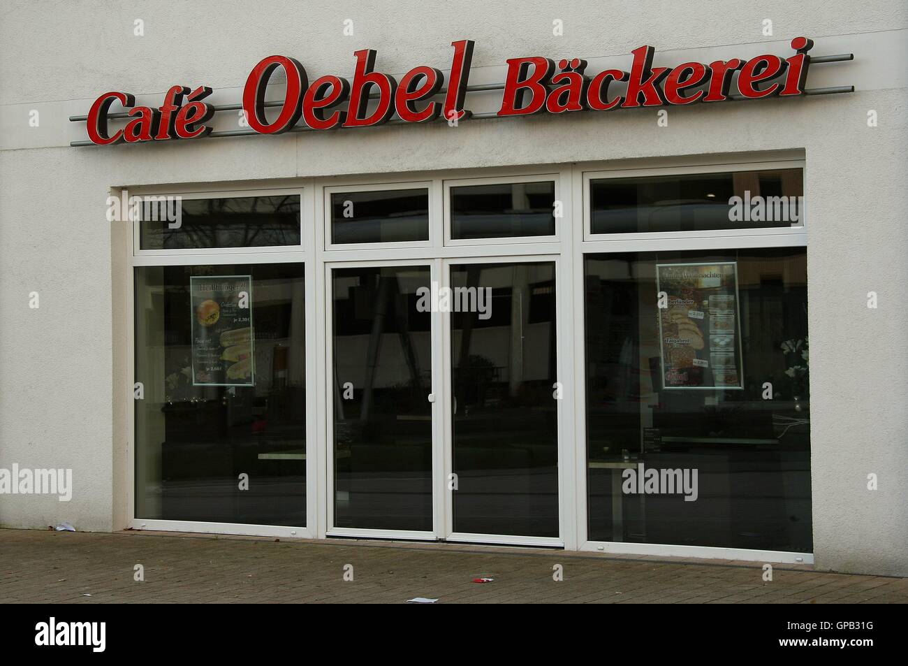 Cafe Oebel Backerei bakery shop on Theresienhohe in the district of ...