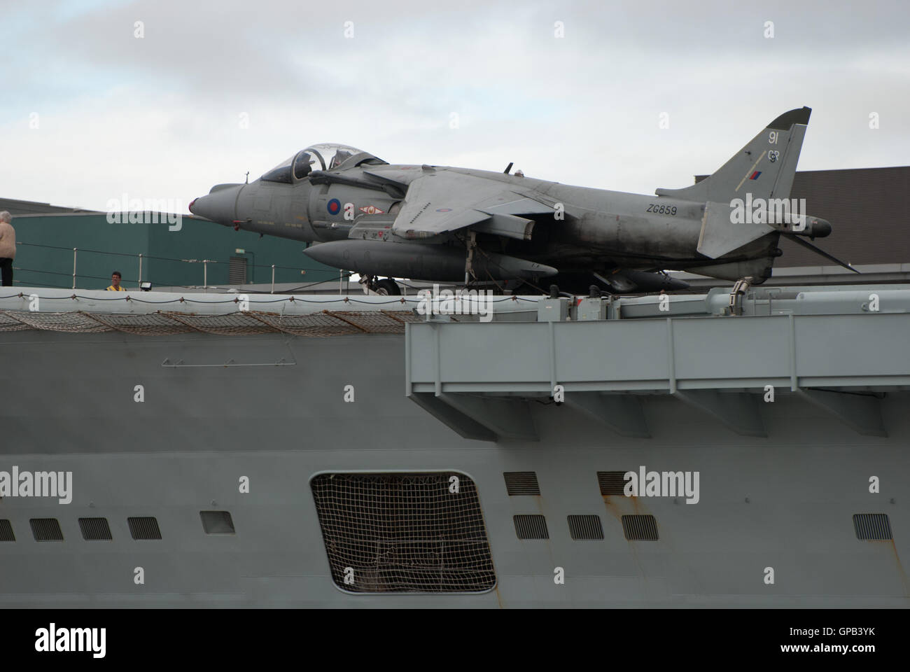 British Royal Navy Aircraft carrier HMS "Illustrious" visiting ...