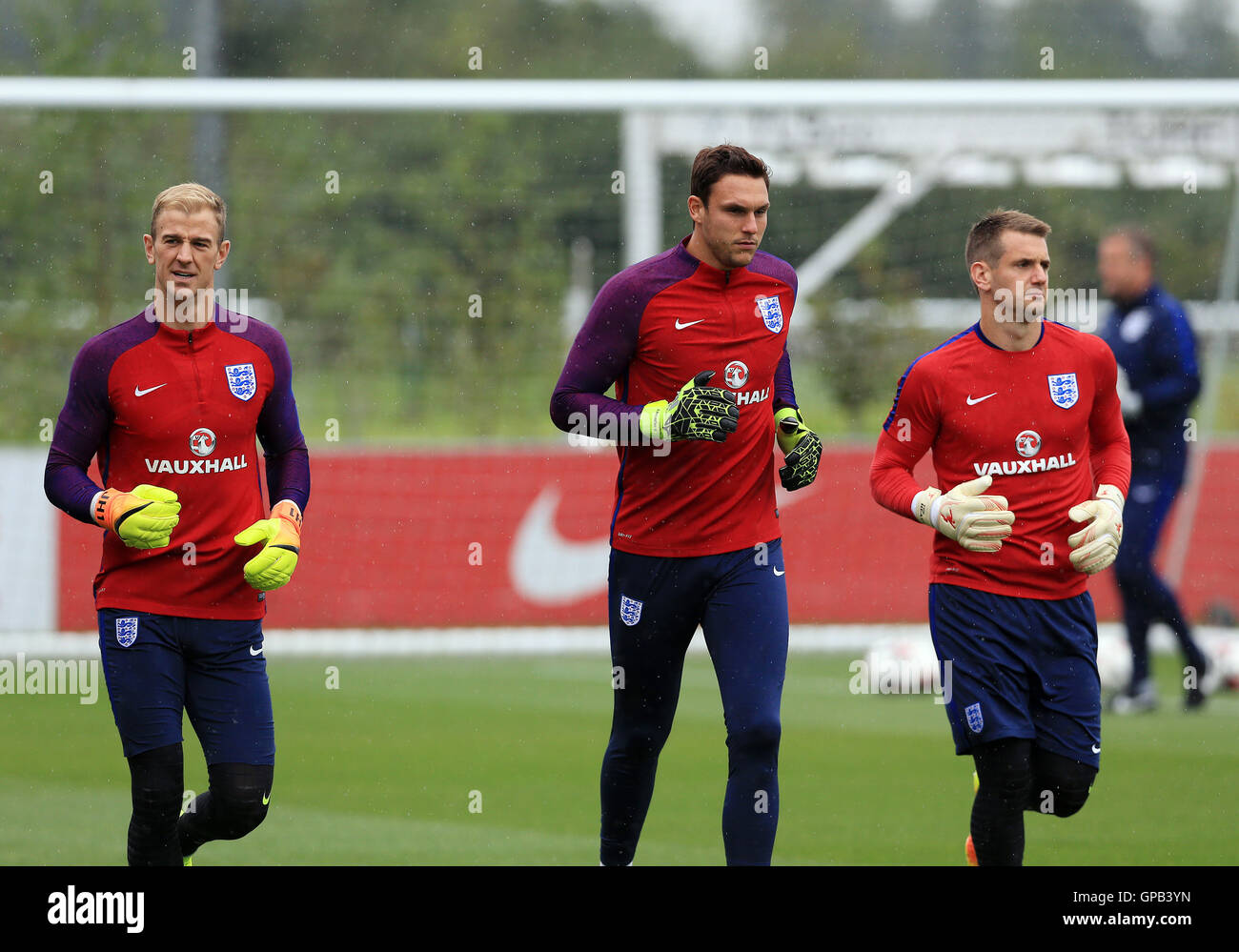 England goalkeepers (left to right) Joe Hart, Alex McCarthy and Tom ...