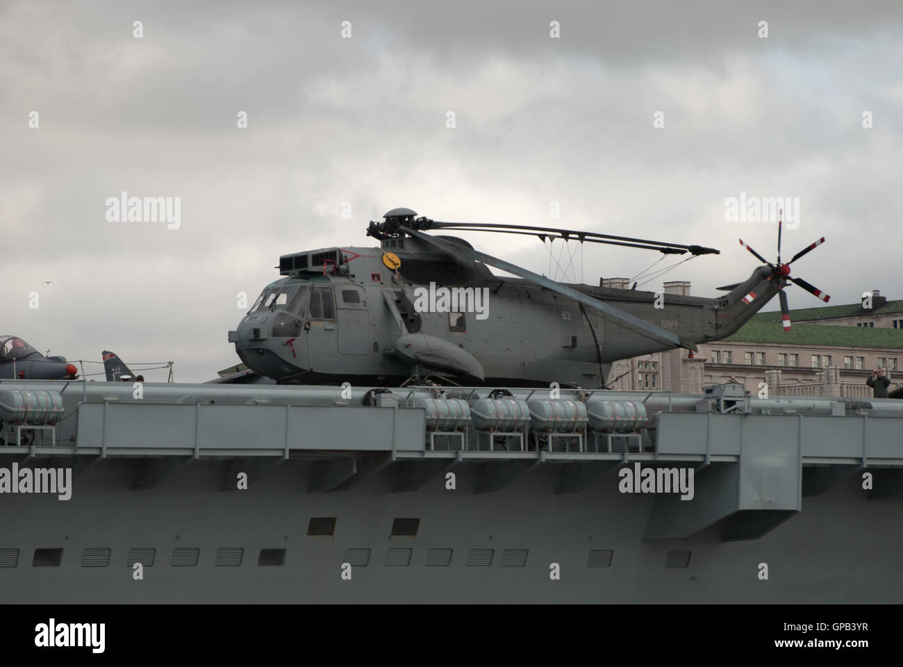 British Royal Navy Aircraft carrier HMS "Illustrious" visiting ...