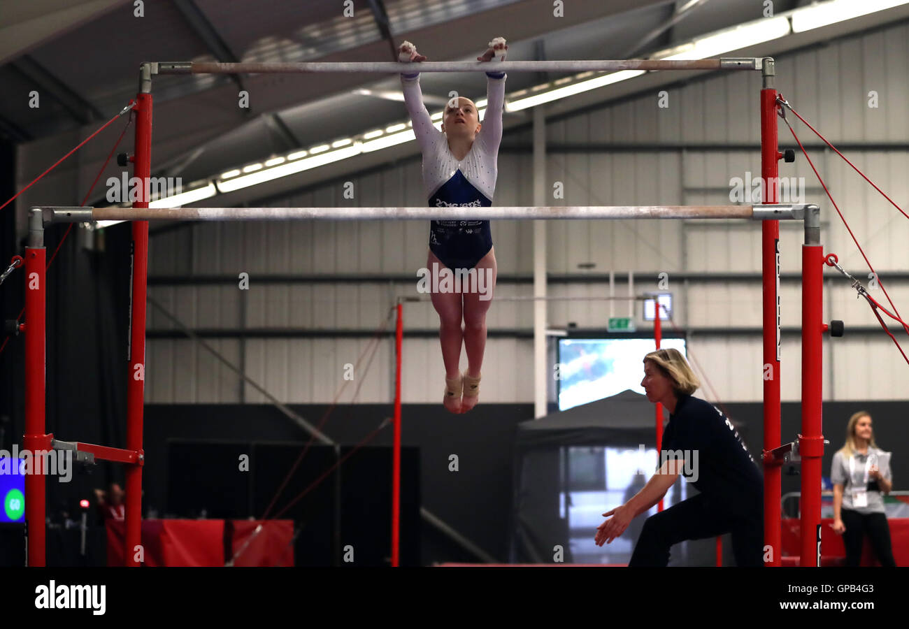 Scotland's Ellie Russell in action on the uneven bars during the ...