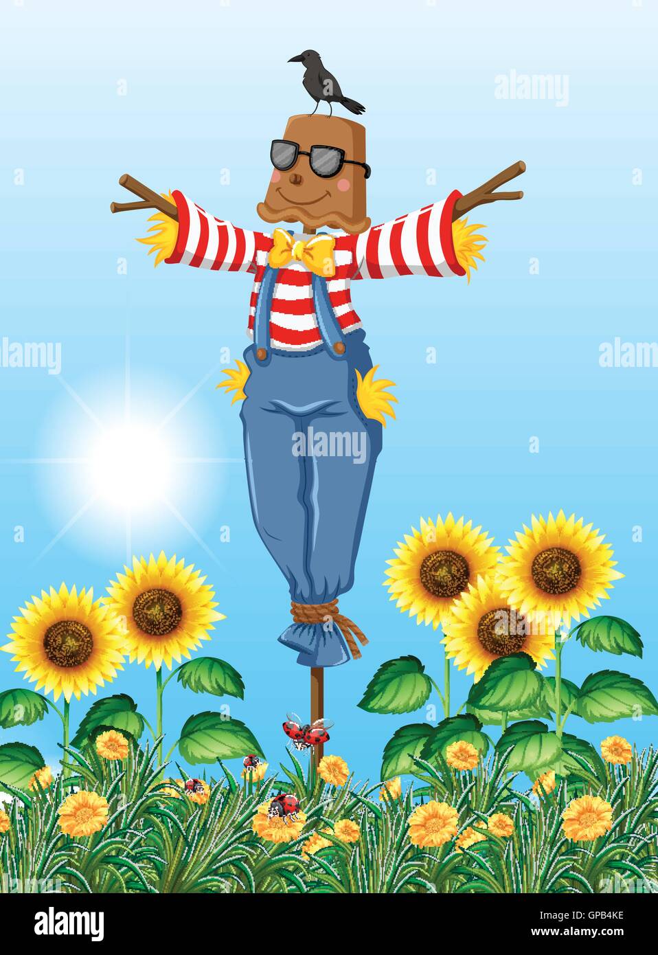 Sunflower scarecrow hi-res stock photography and images - Alamy
