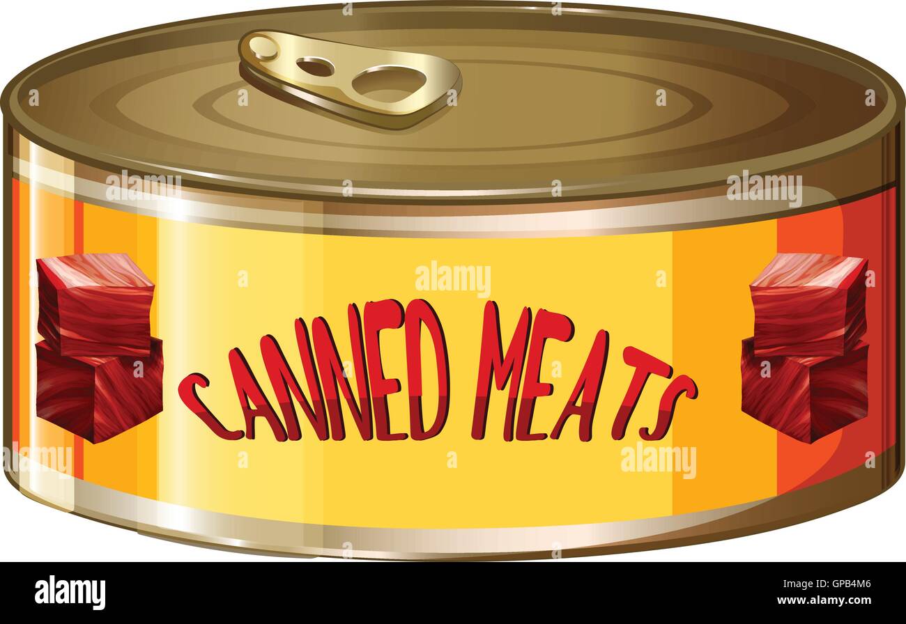 Canned pork Stock Vector Images - Alamy