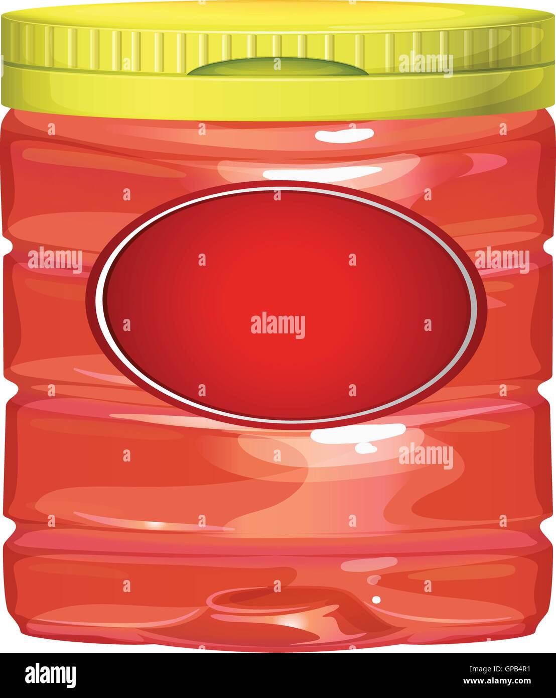 Red jar with yellow lid illustration Stock Vector Image & Art - Alamy