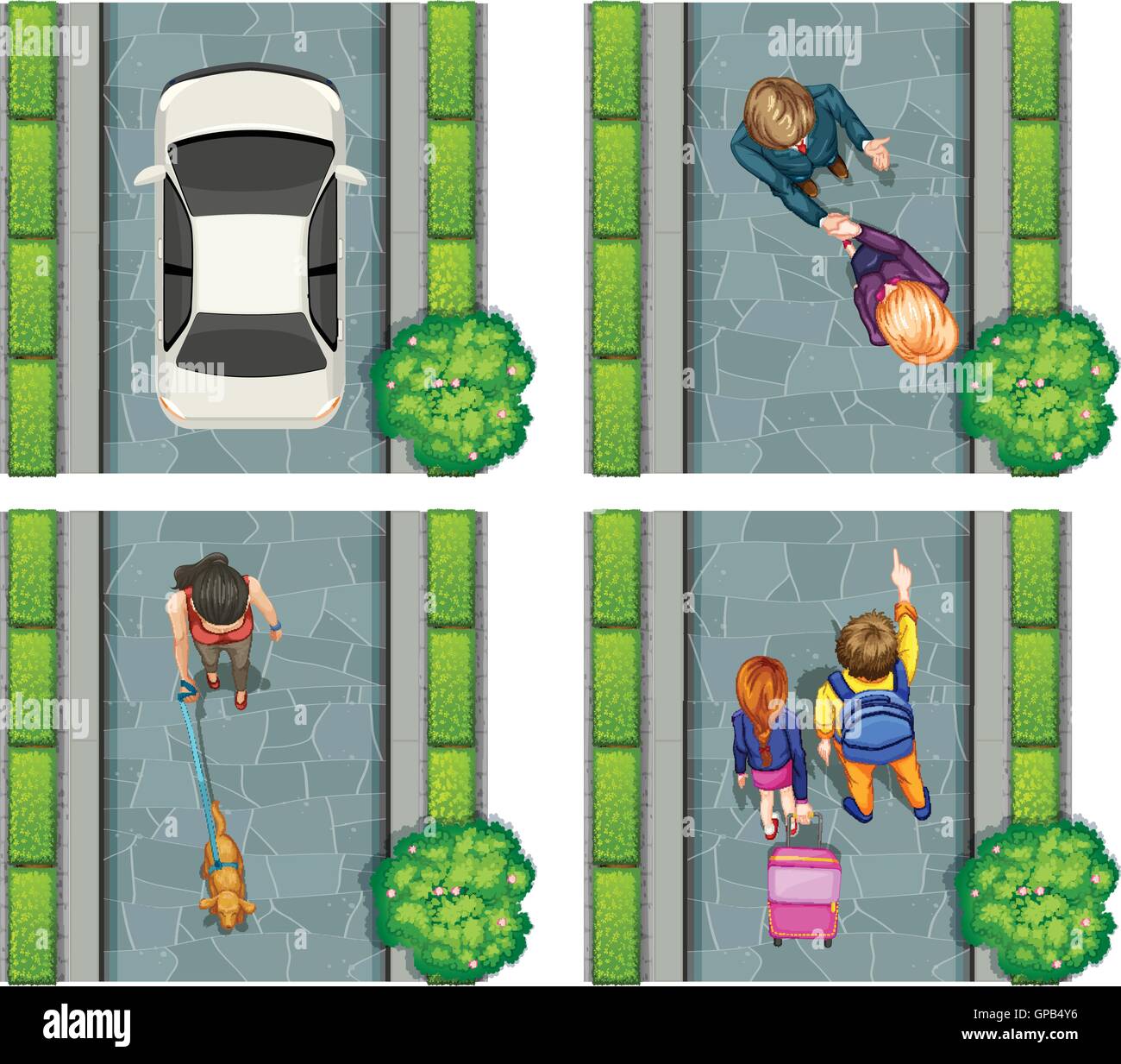 Group aerial Stock Vector Images - Alamy