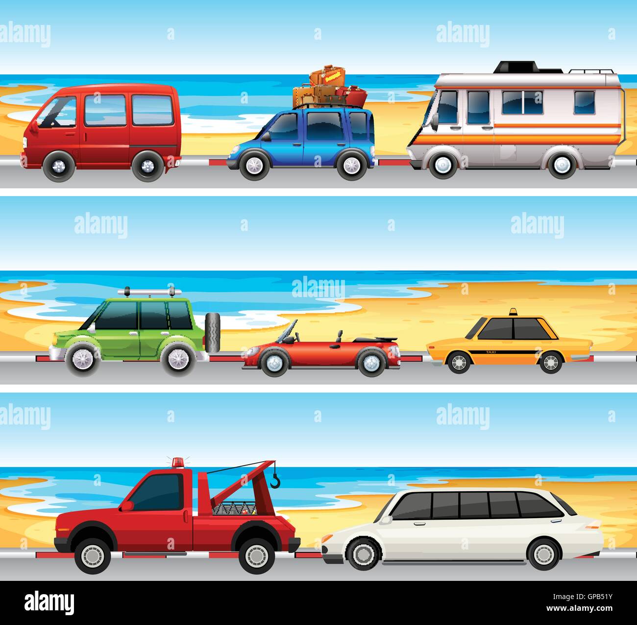 Cars street parked Stock Vector Images - Alamy