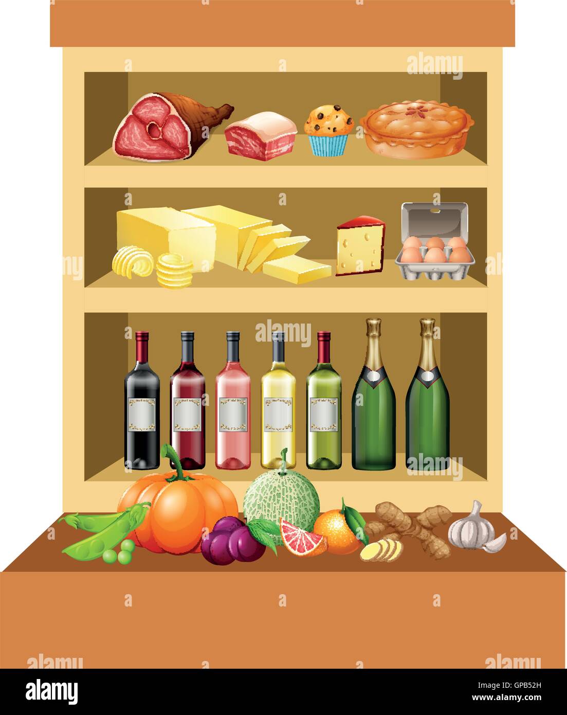 Food picture of pork pie Stock Vector Images - Alamy