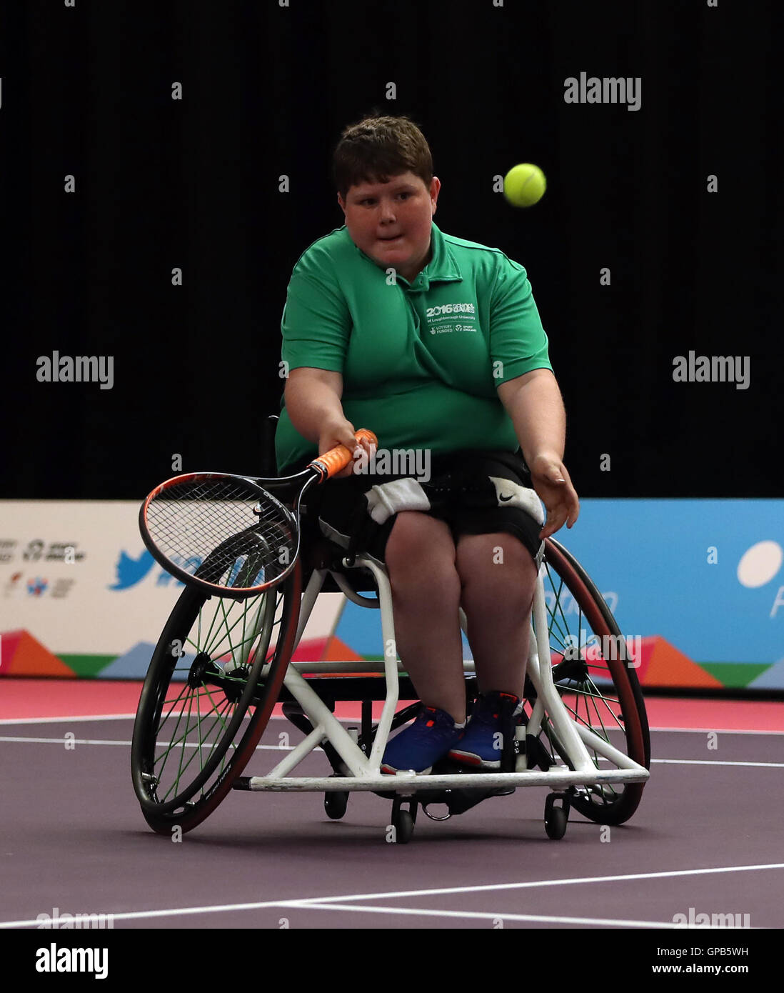 Ulster's Nathan McCabe in action in the Boys U18 Singles Wheelchair ...
