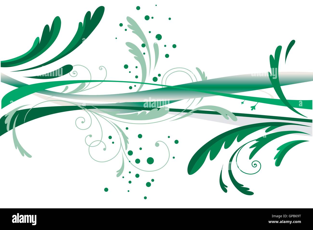 Green scroll design hi-res stock photography and images - Alamy