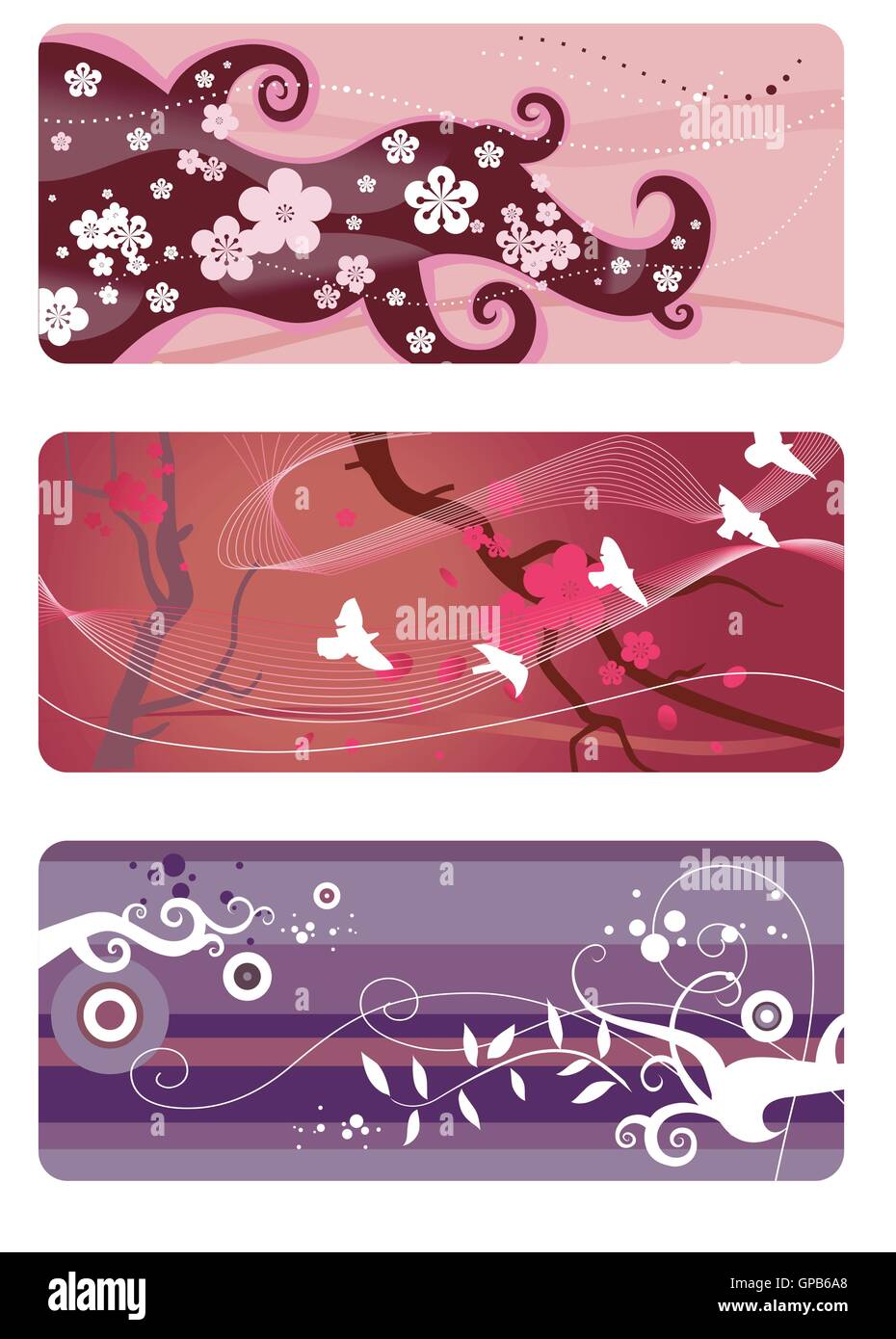 spring backgrounds set Stock Vector Image & Art - Alamy