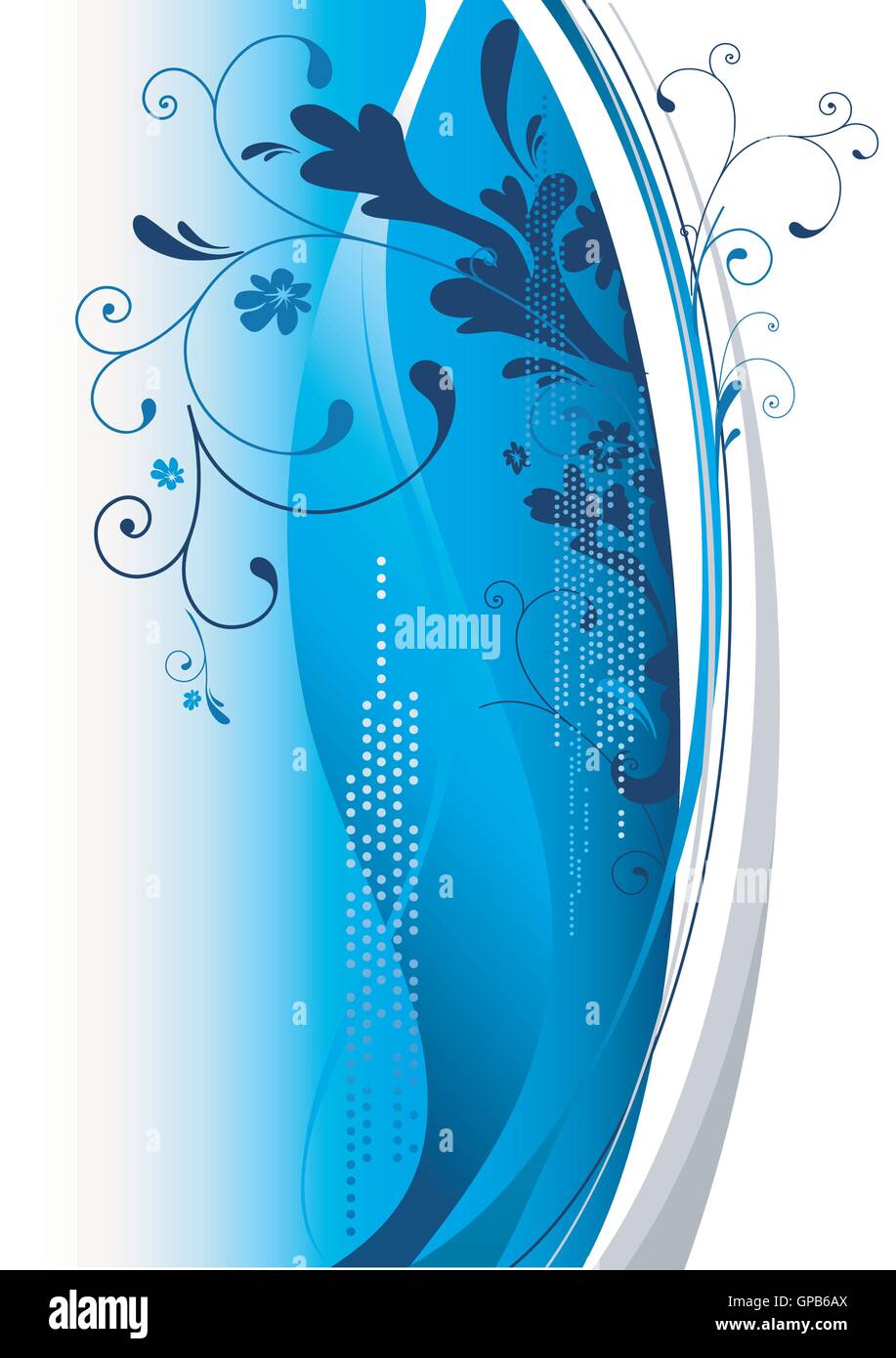 Blue floral design Stock Vector Image & Art - Alamy