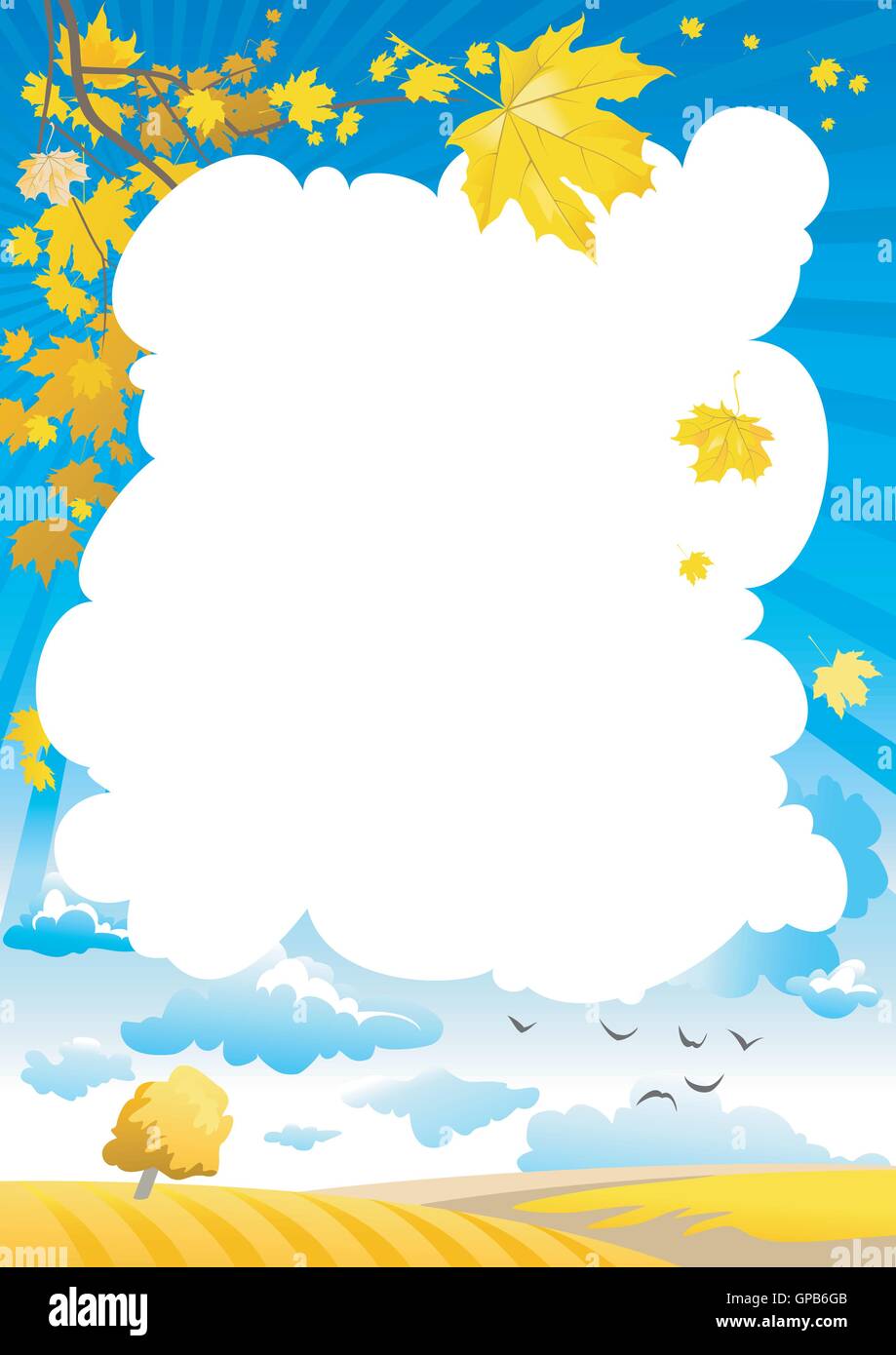 Golden autumn season Stock Vector Images - Alamy