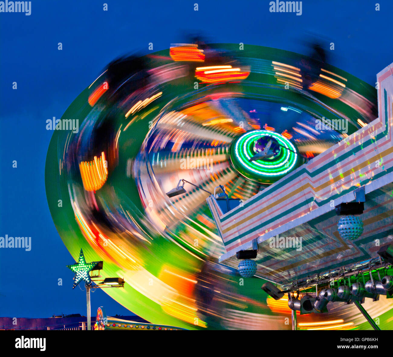 the carousel that turns the night of carnival colored leaves trails in ...