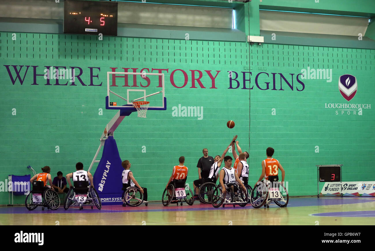 England North against England Central in the Wheelchair basketball on ...