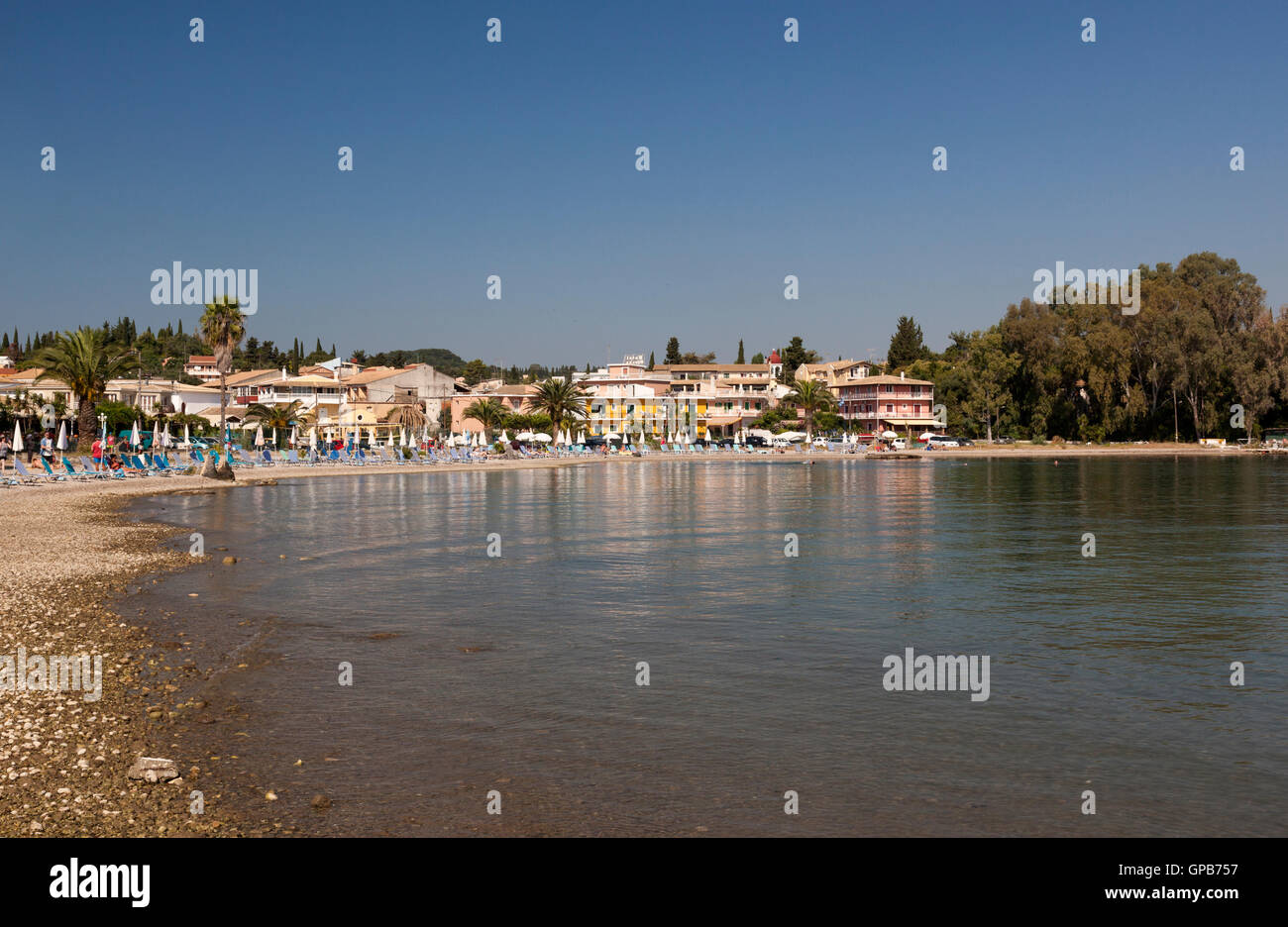 Gouvia beach, Corfu, Greece Stock Photo - Alamy