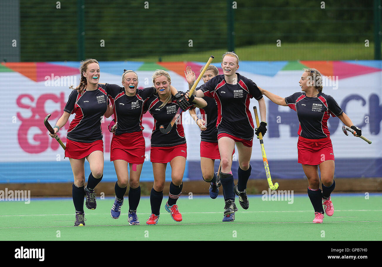 England Blues Sasha Green celebrates scoring against England Whites ...