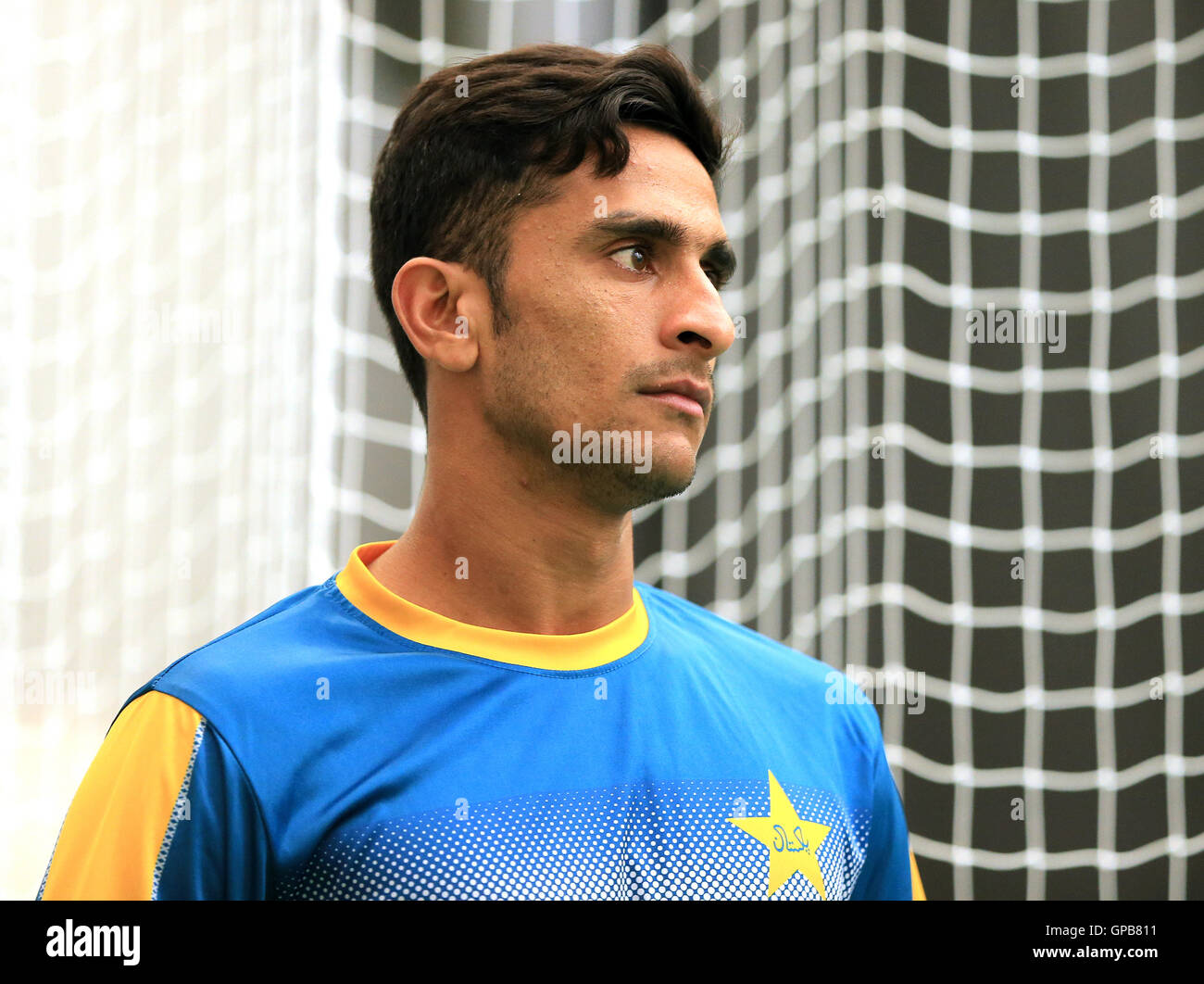Pakistan's Hasan Ali during a nets session at the SSE SWALEC Stadium ...