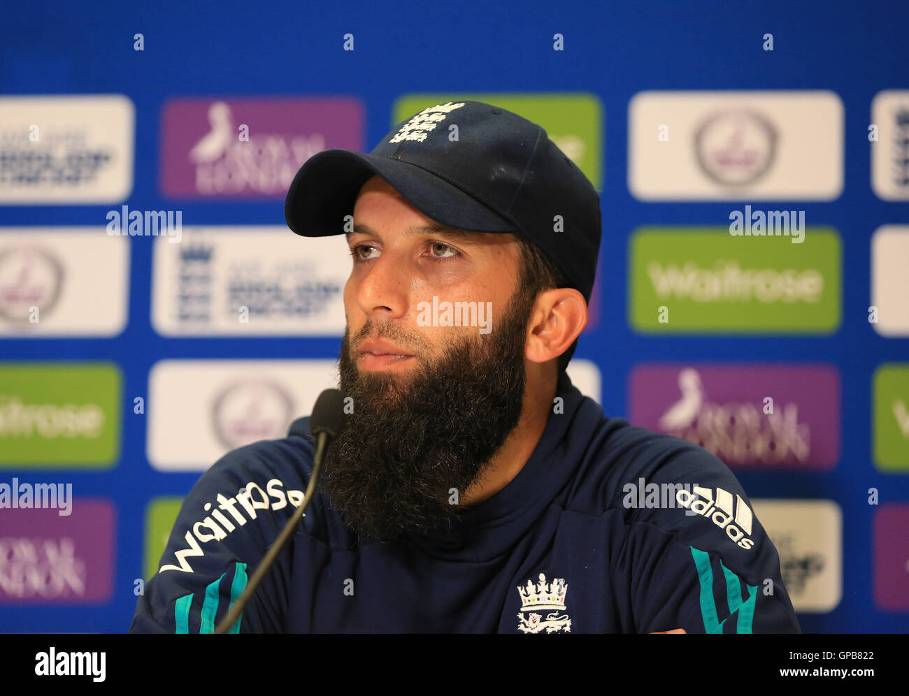 England's Moeen Ali during a press conference at the SSE SWALEC Stadium ...