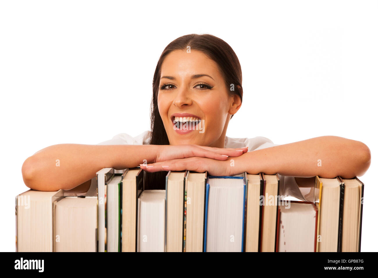 Woman learning education knowledge on hi-res stock photography and ...