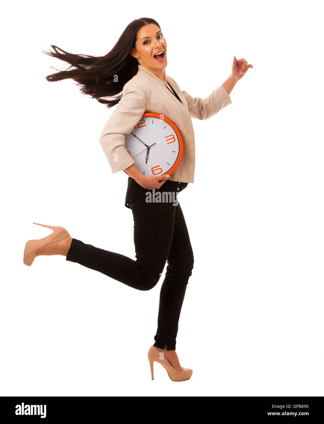 Businesswoman rushing work hi-res stock photography and images - Alamy